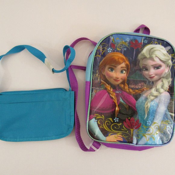 Disney | Accessories | Disney Frozen Mini Backpack Small Blue Purse ...